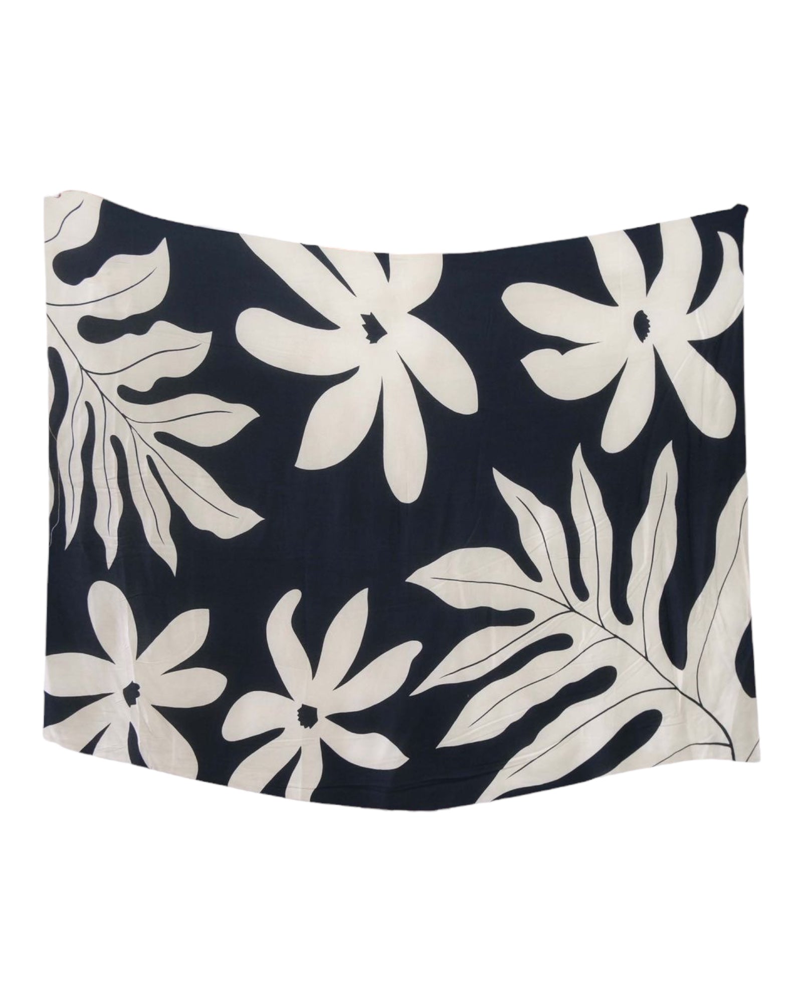 Pareo - Tahiti Tiare Black Cream – Issa de' mar